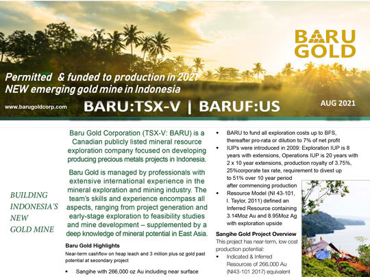 Investor Presentation | Baru Gold Corp.
